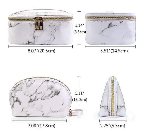 Marble Makeup Bag 2 piece Set – Personally Yours
